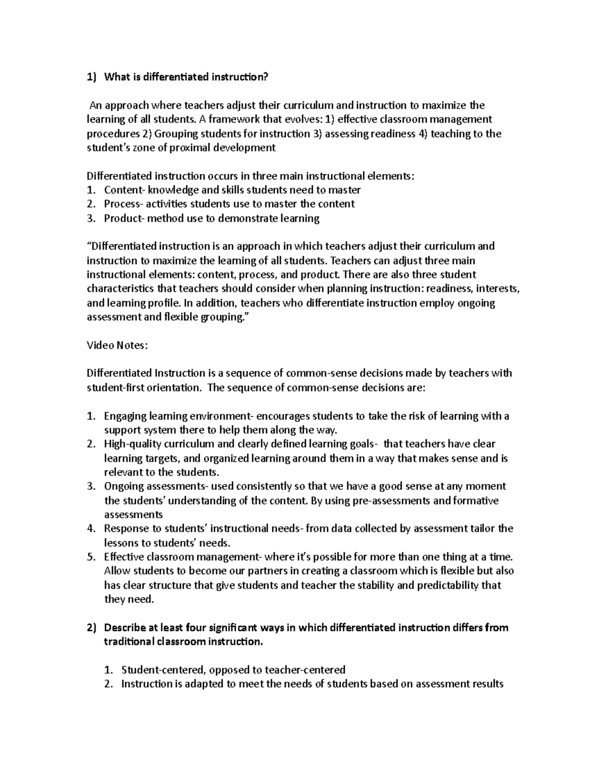What is differentiated instruction - A framework that evolves: 1 ...