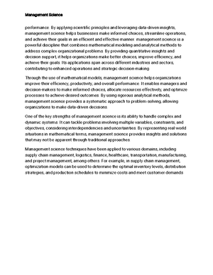 Management Science-9 - Management Science Project Management: Project ...