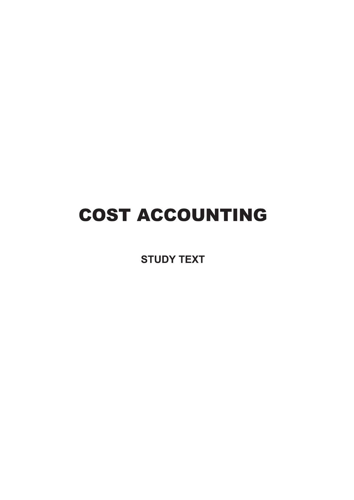 Qdoc - Summary notes for cost accounting(formulas included) - COST ...