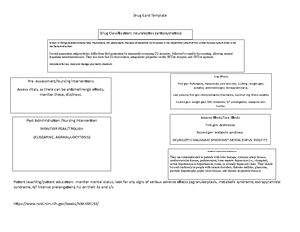 Concept Map Template Mental Health - This will be presented in class to ...
