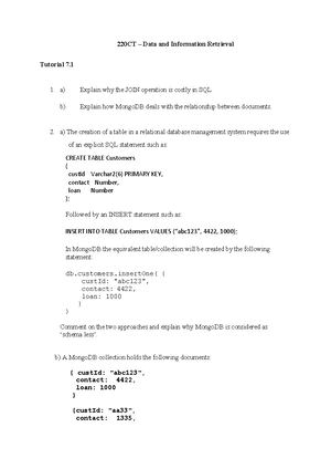 220CT - Relational Model Lecture Notes - Relational model Rationale The ...