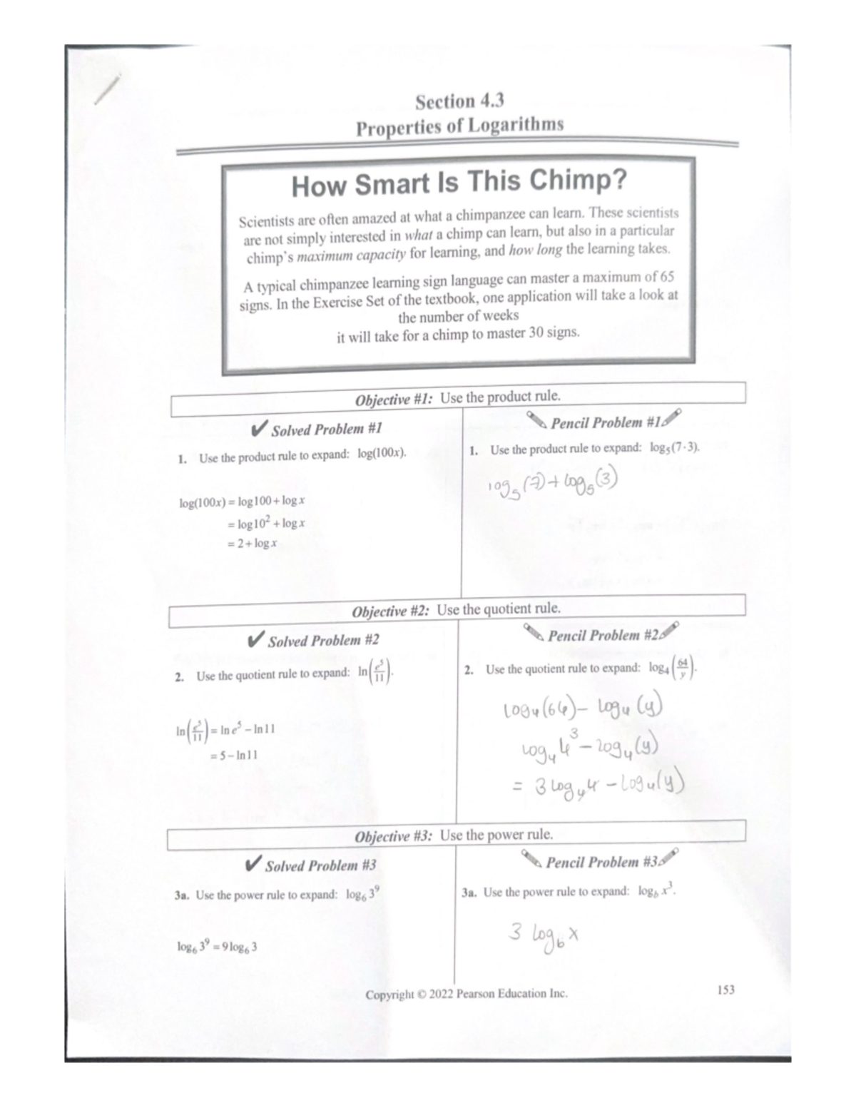 Math 1314 properties of logarithms - MATH 1314 - Studocu