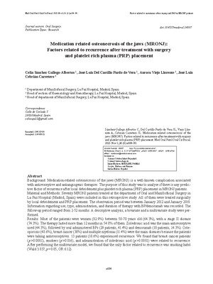 ( Mronj) A Review of Pathophysiology, Risk Factors, Preventive Measures ...