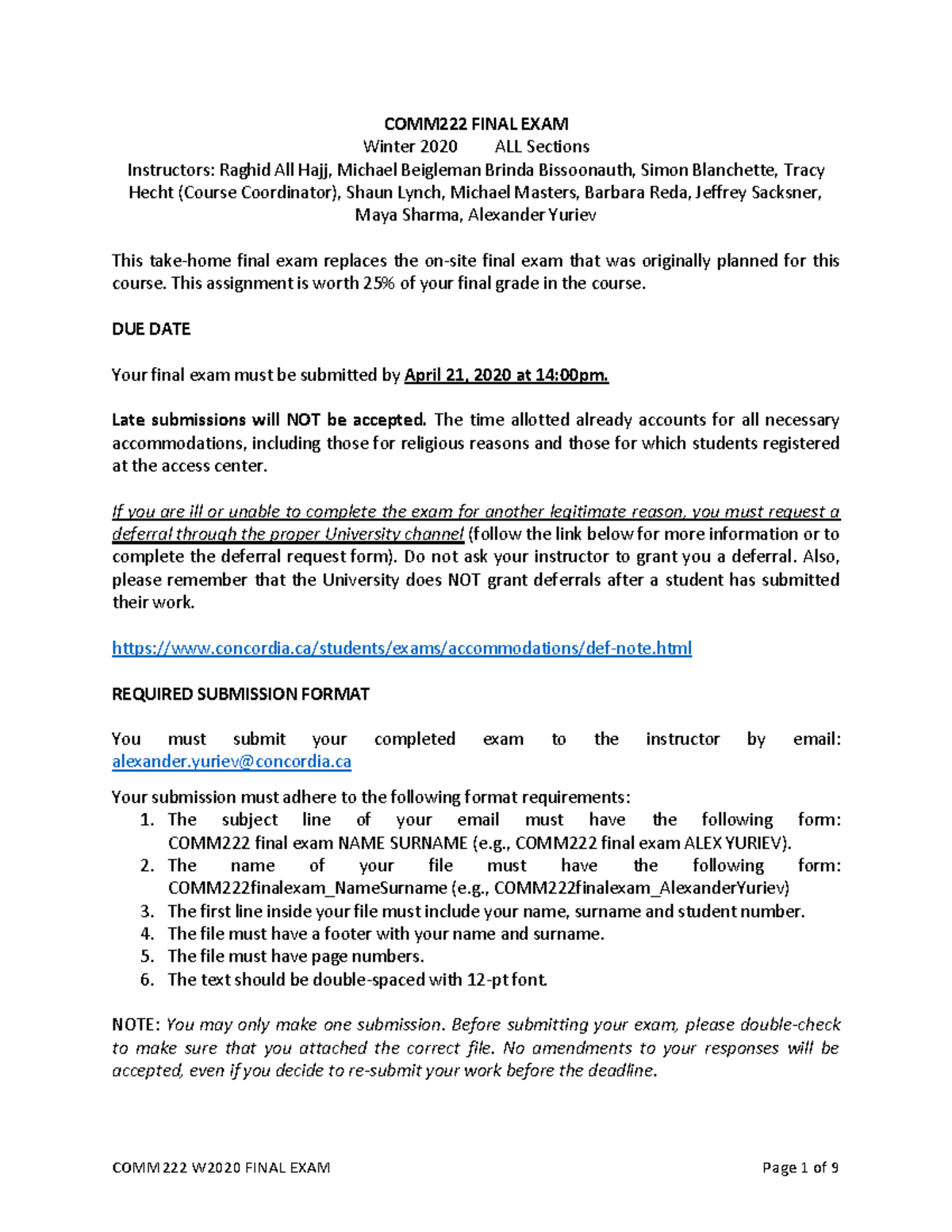 FINAL W2020 Comm222 - Warning: TT: undefined function: 32 Warning: TT: undefined function: 32 ...