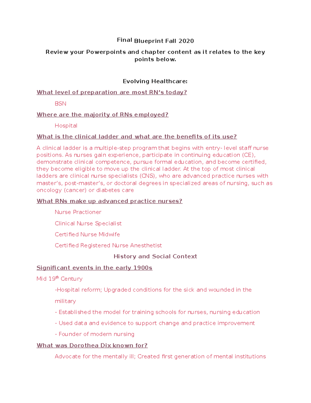 Final F20 Blue Print - Final Blueprint Fall 2020 Review your ...