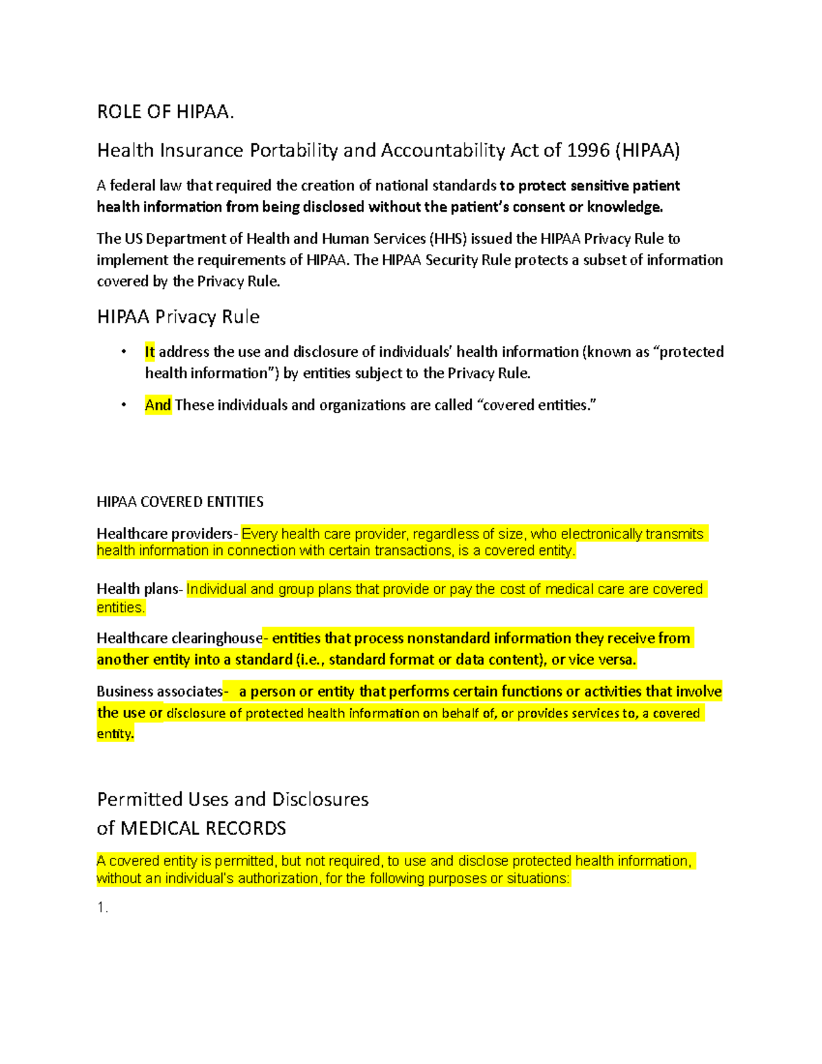 Role of Hippaa - Role of Hippa - ROLE OF HIPAA. Health Insurance ...