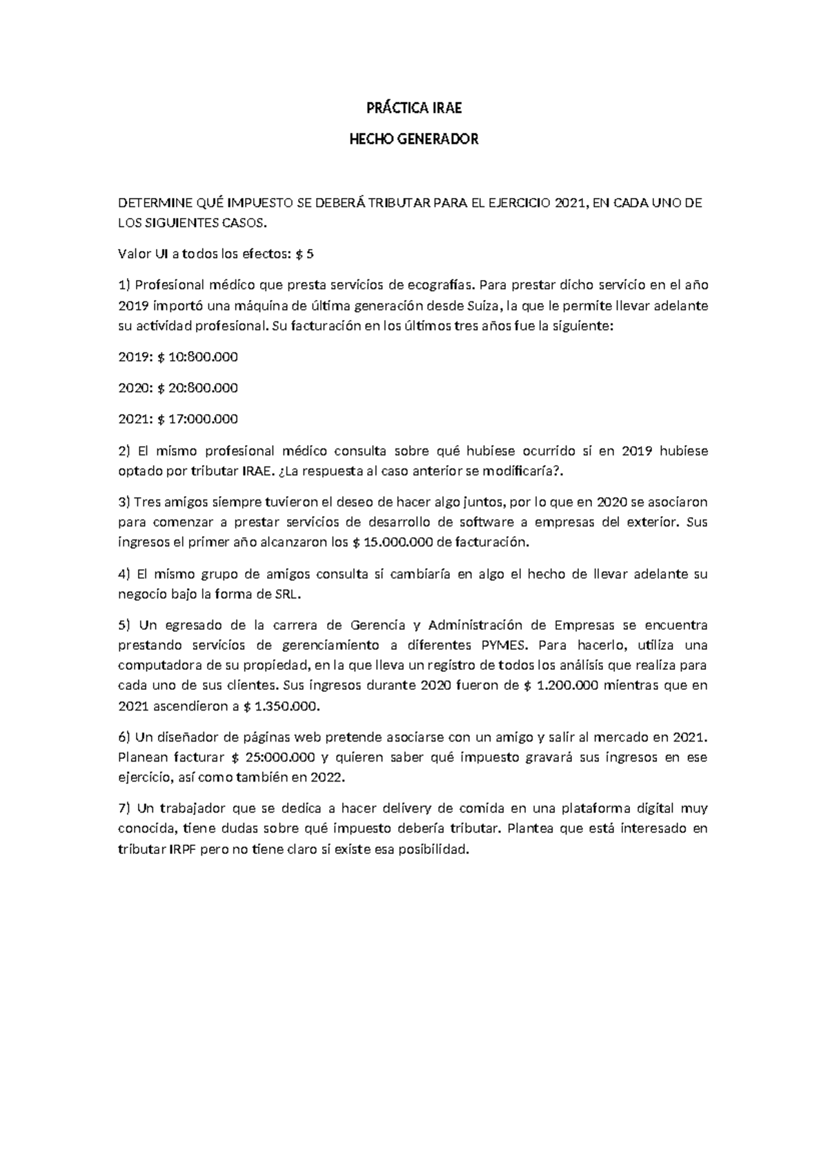 Práctica IRAE - Aspecto material - PRÁCTICA IRAE HECHO GENERADOR ...