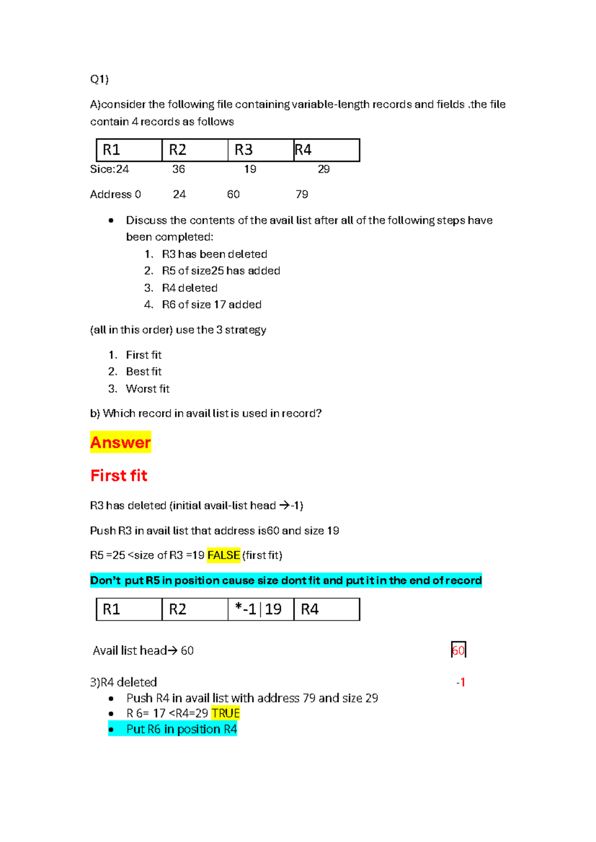 QBank file structurefinal - Q1) A)consider the following file ...