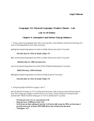 Physical Geography 131: Lab 3 - Geography 131: Physical Geography ...