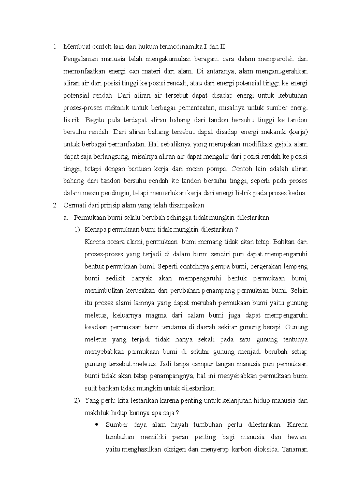 Ilmu Lingkungan Tugas Akhir - Membuat contoh lain dari hukum ...