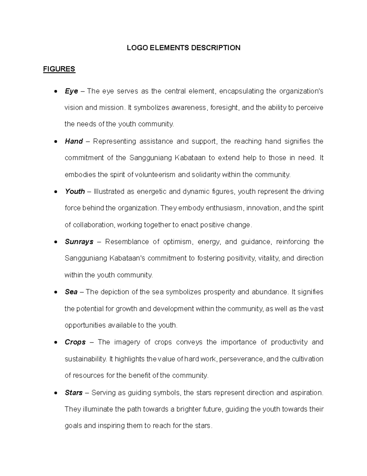 LOGO Elements Description - LOGO ELEMENTS DESCRIPTION FIGURES Eye – The ...