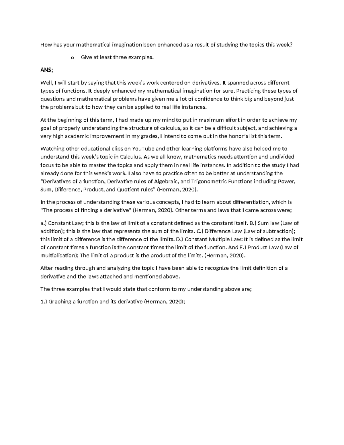 Learning Journal Unit 3 - How has your mathematical imagination been ...