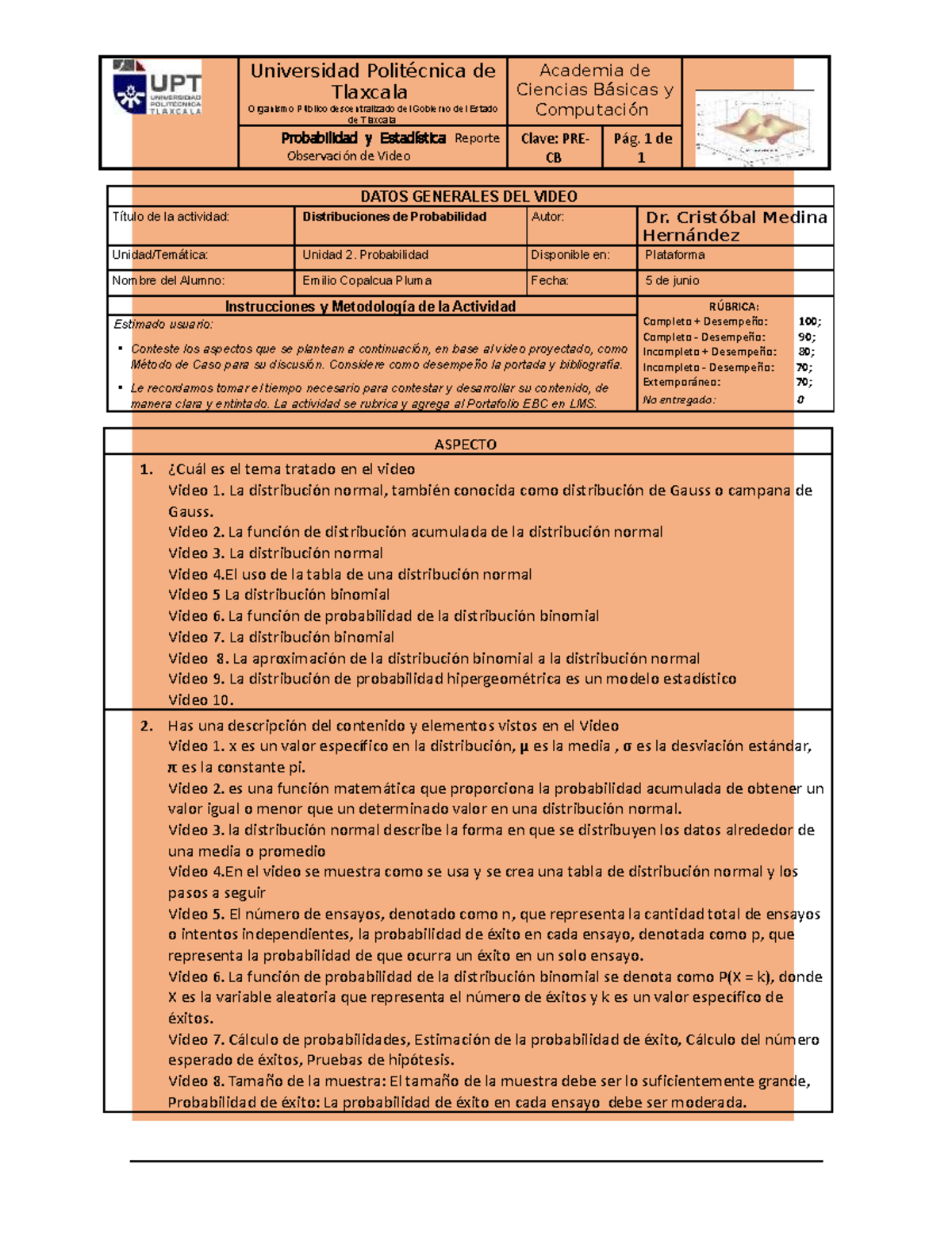 Reporte de videos - gjjjj - Universidad Politécnica de Tlaxcala ...