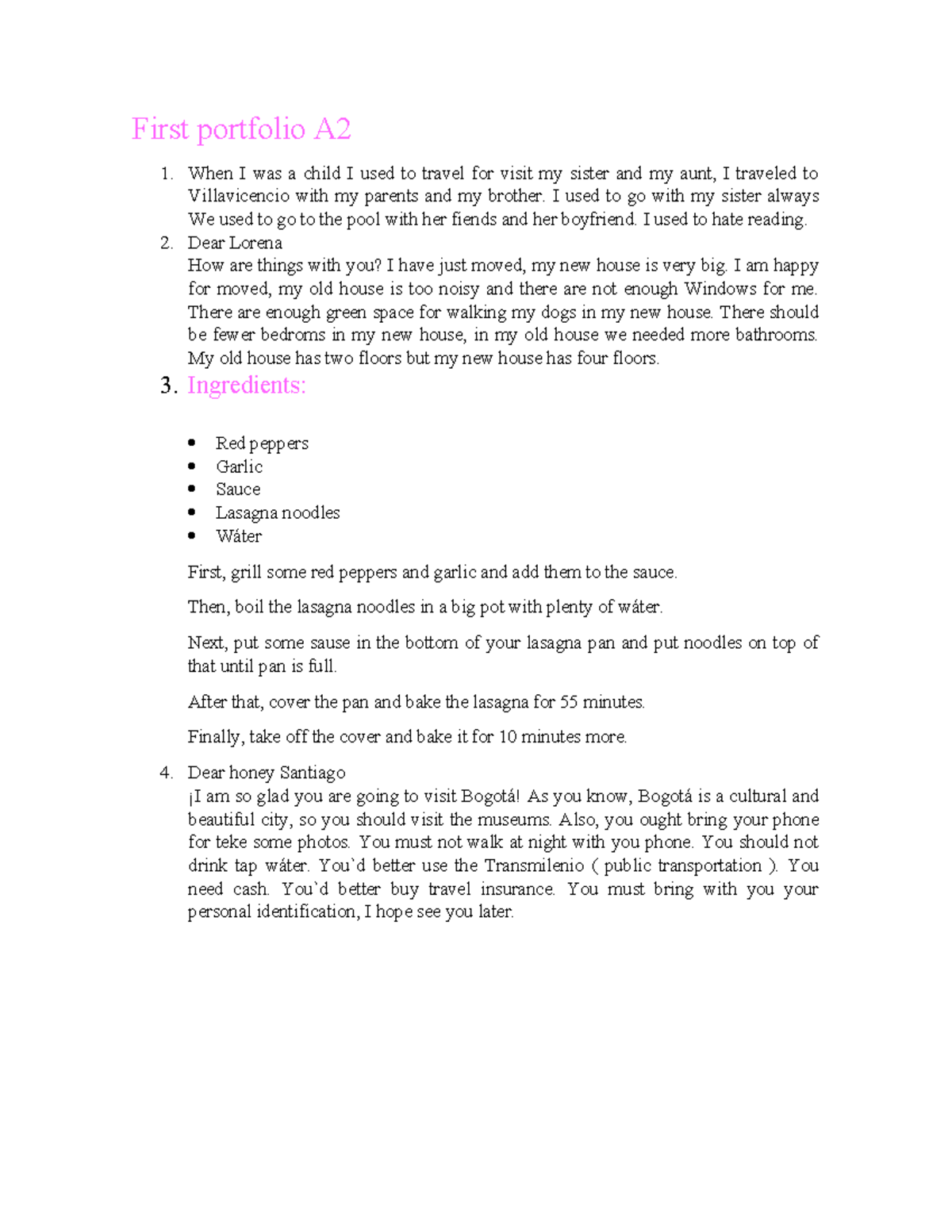 First portfolio A2 - primer portaflio - First portfolio A 1. When I was ...