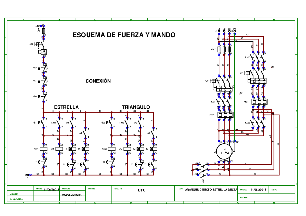 Sistema estrella triangulo 2 - A A B B C C D D E E F F G G H ...