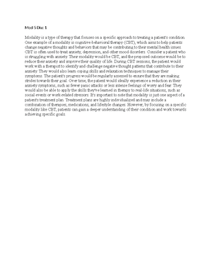 Mod 5 Disc 2 - Discussion - Mod 5 Disc 2 Collaboration with a ...