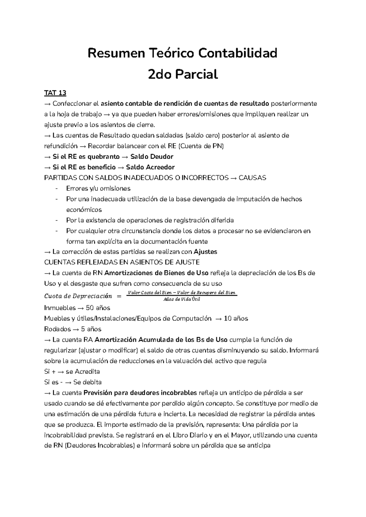 Resumen Contabilidad 2do parcial - Resumen Teórico Contabilidad 2do Parcial TAT 13 → ...