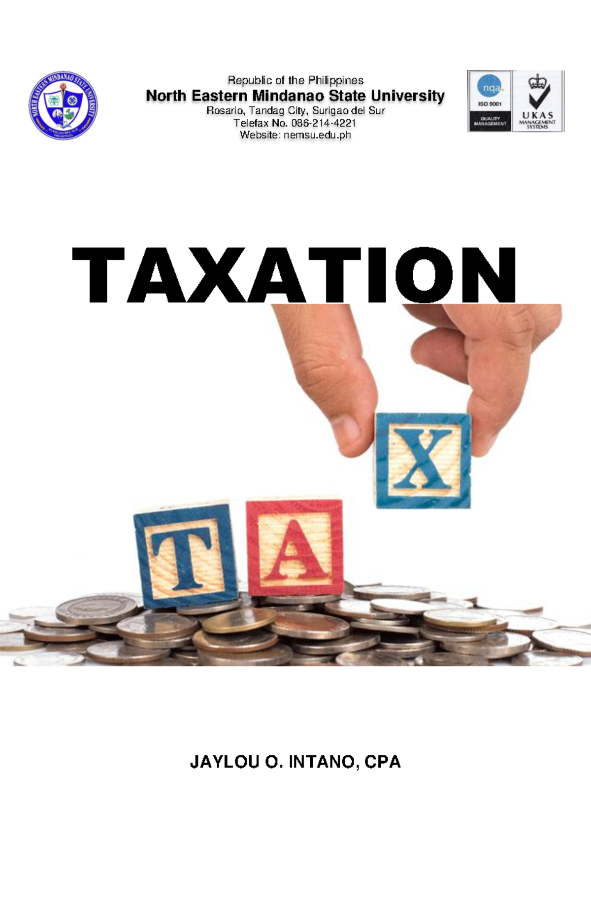 Module 1 Taxation 2023 - Republic of the Philippines North Eastern ...