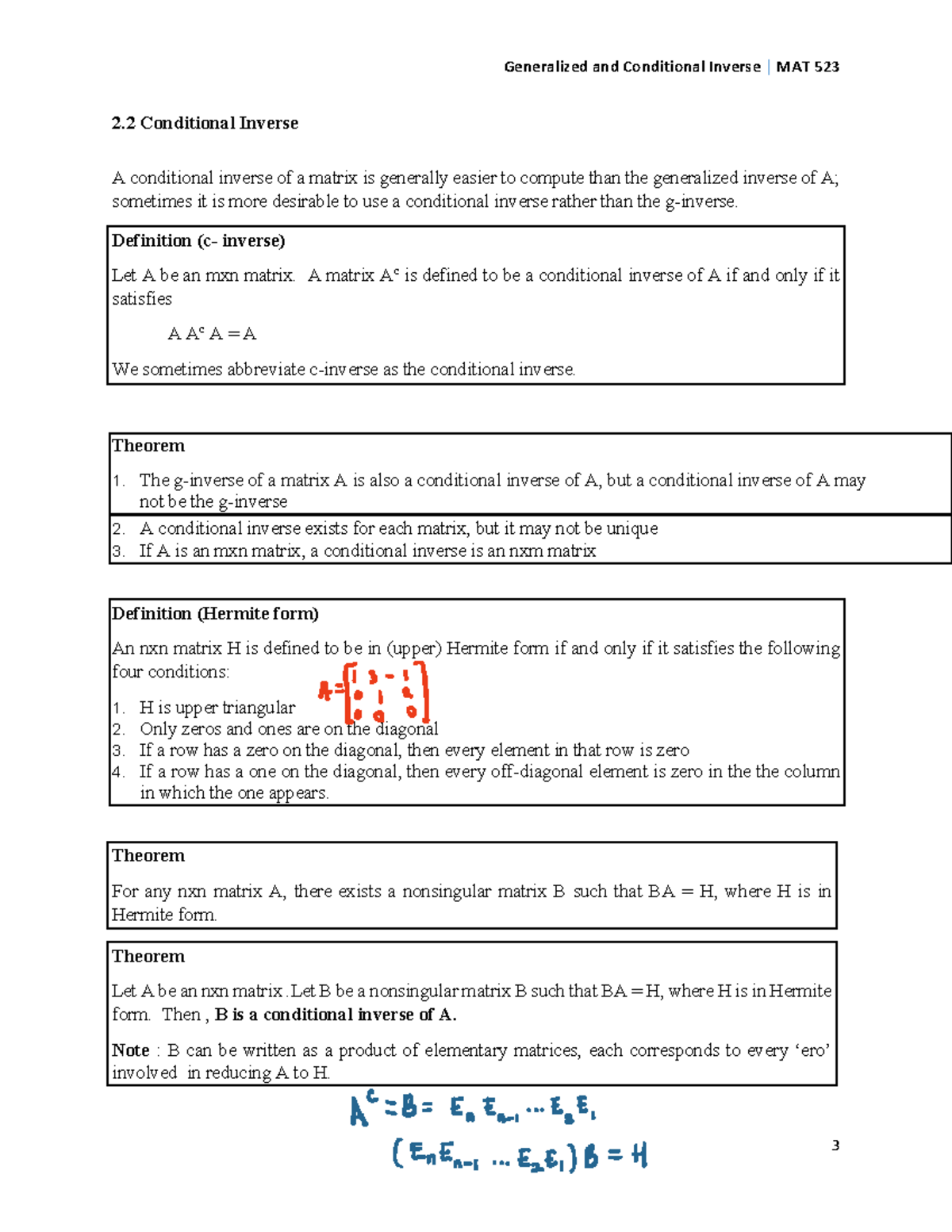 2.2 Conditional Inverse EC2 - Generalized and Conditional Inverse | MAT ...