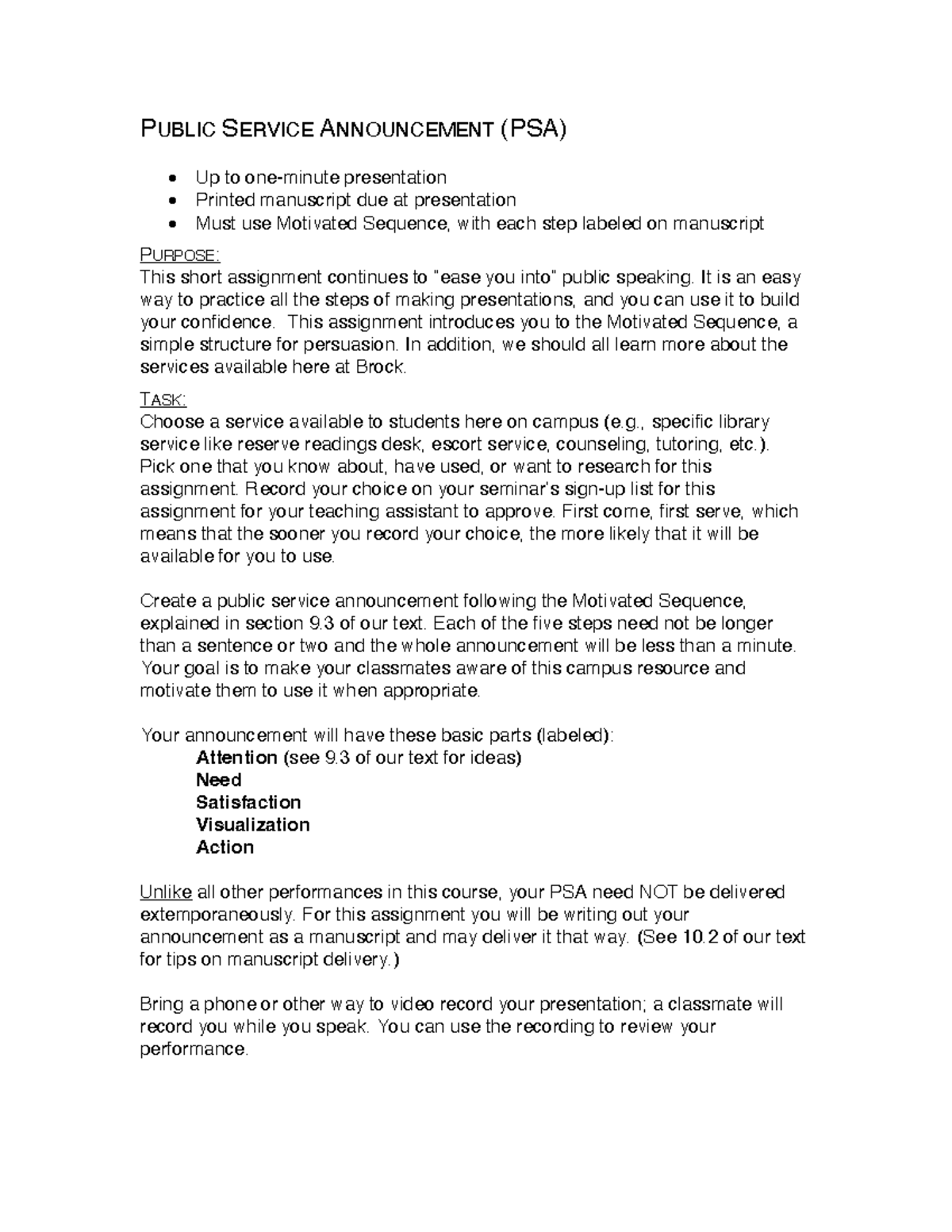 Public Service Announcement - PUBLIC SERVICE ANNOUNCEMENT (PSA) Up to ...