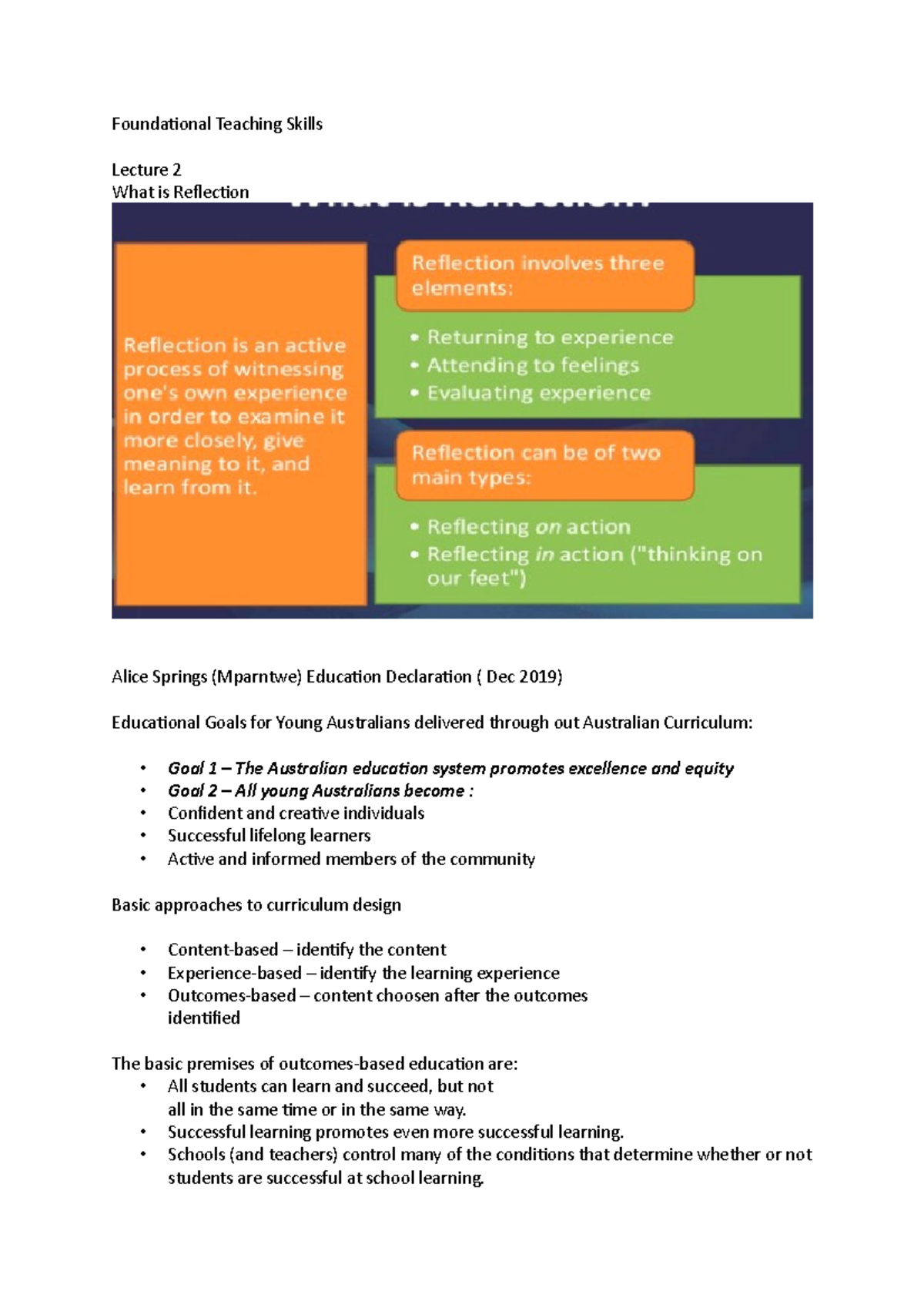 Foundational Teaching Skills lectures - Foundational Teaching Skills ...