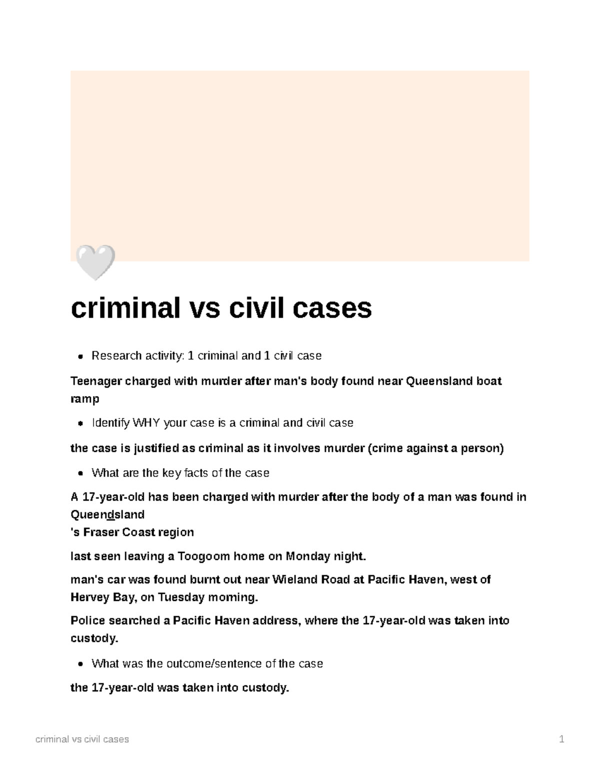 Criminal vs civil cases - man's car was found burnt out near Wieland ...