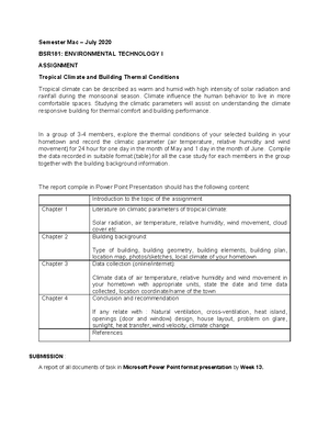DQS201 - final exam paper - building environment - Studocu