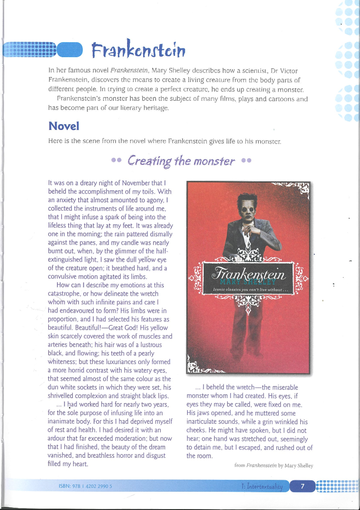 Frankenstein worksheet excerpt from original-1 - Studocu