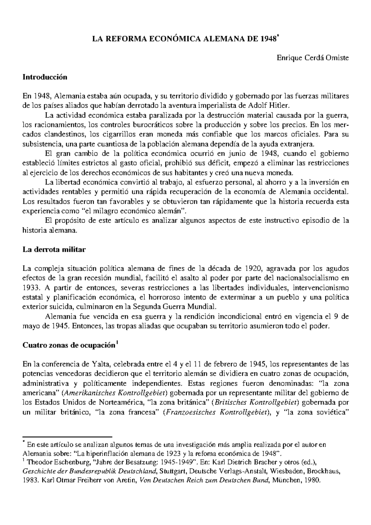 Omiste - El milagro económico de la Alemania de posguerra - LA REFORMA ...