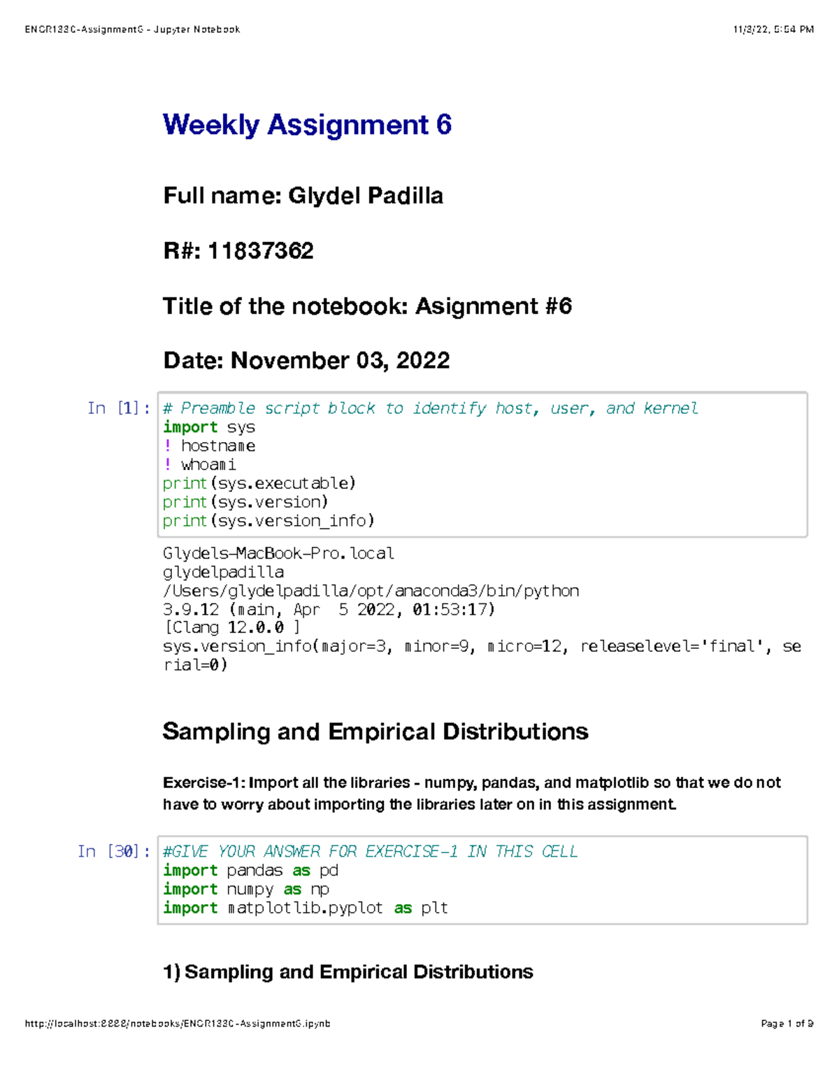 ENGR1330-Assignment 6 - Jupyter Notebook - Weekly Assignment 6 Full ...