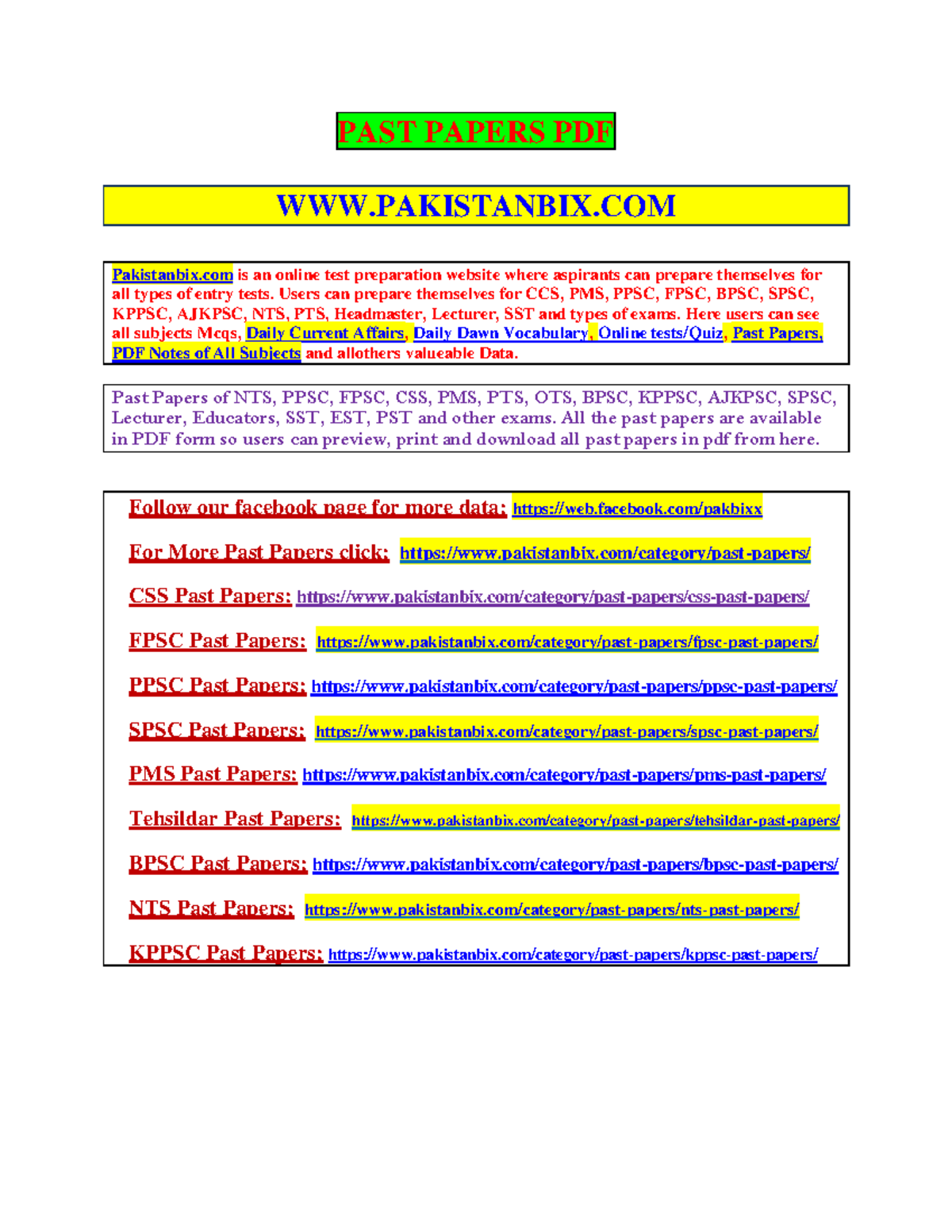 PST Past Paper Solved 2020 - PAST PAPERS PDF WWW.PAKISTANBIX ...