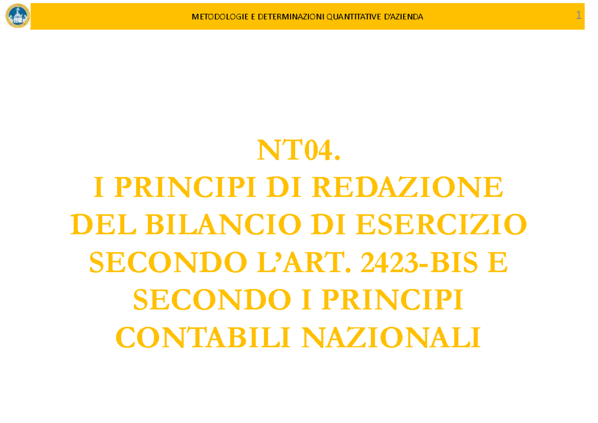 2020 NT04 principi contabili nazionali - Warning: TT: undefined function: 32 Warning: TT ...