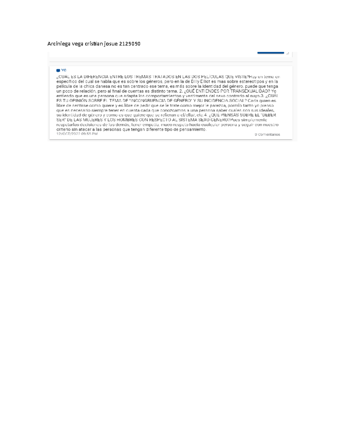 Foro cultura 2 - sdfdsfds - Cultura De Paz - Arciniega vega cristian ...