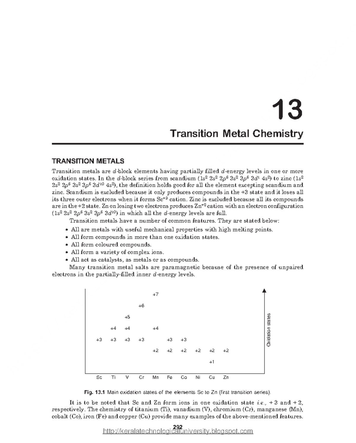 Engineering Chemistry 13- Transition metal chemistry - 13 Transition ...