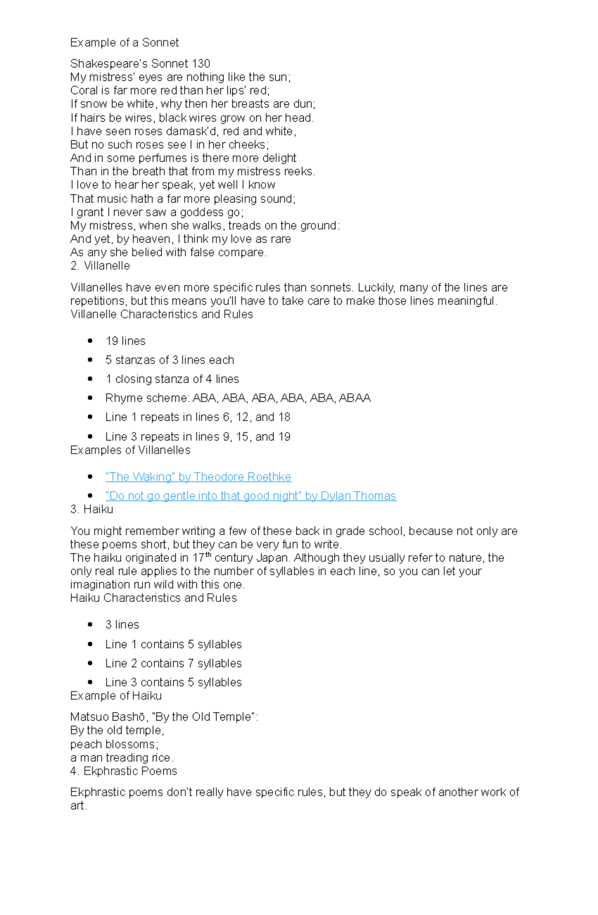 Sonnet Example Sonnet Example Sonnet Example - Example of a Sonnet ...