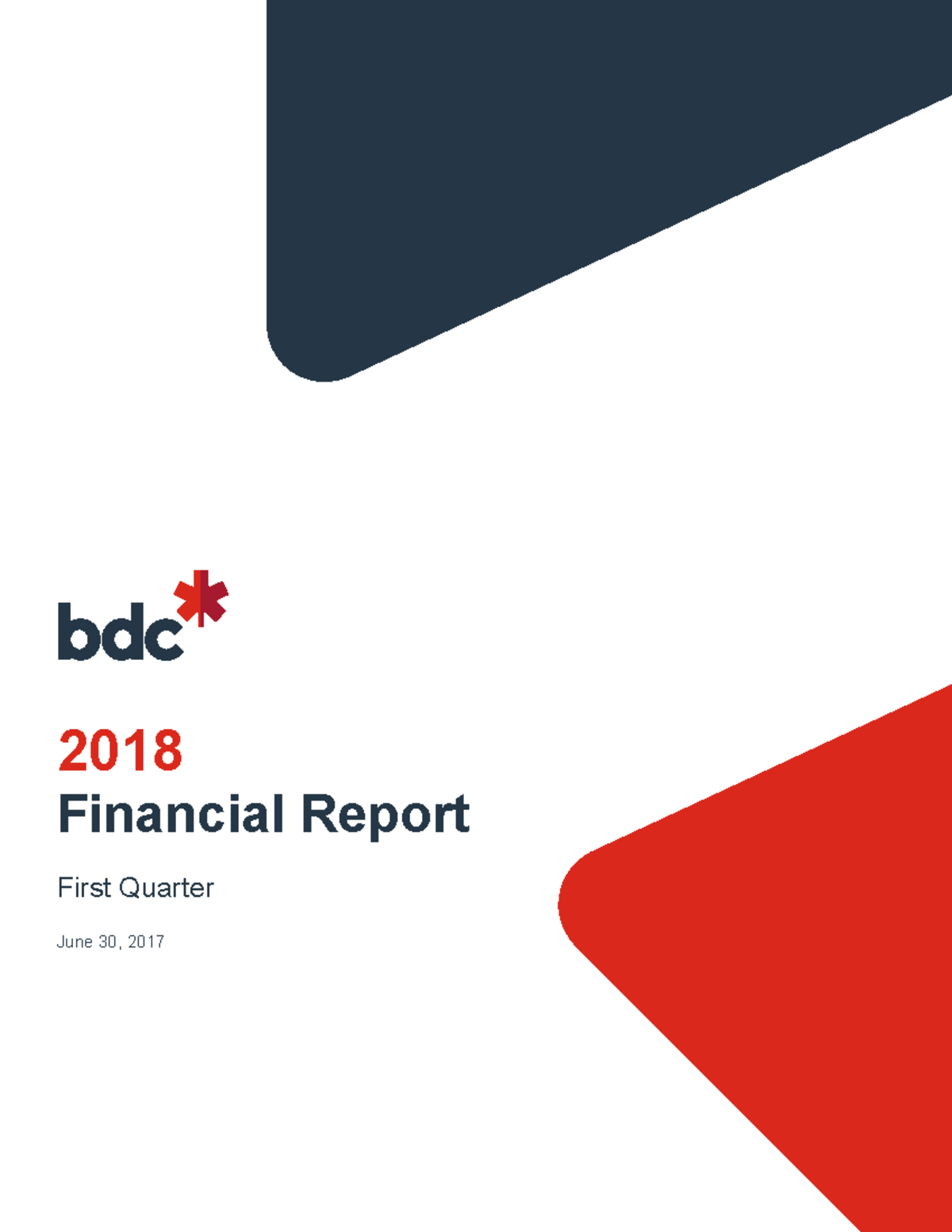 BDC Financial Report 2018 Q1 for english course - Introduction to ...