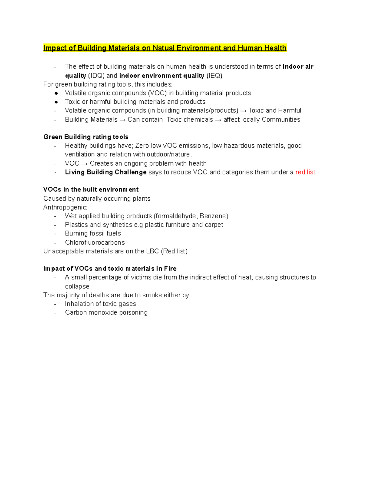 Construction Ecology-Week 4 - Impact of Building Materials on Natual ...