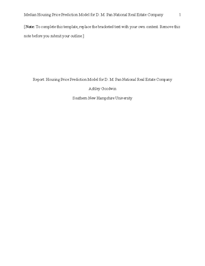 MAT 240 Module Two Assignment Template - Selling Price and Area ...