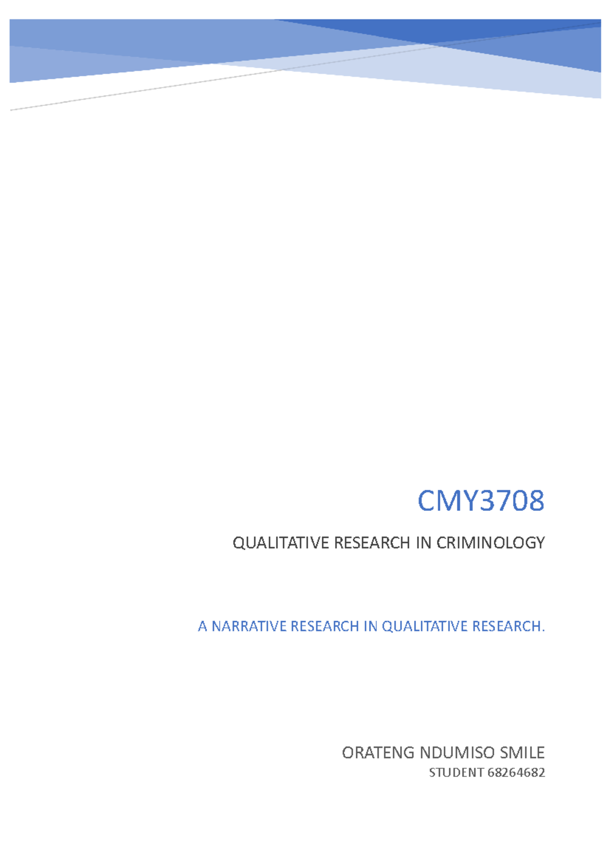 CMY3705ASS168264682 - Basic lecture notes - ORATENG NDUMISO SMILE ...