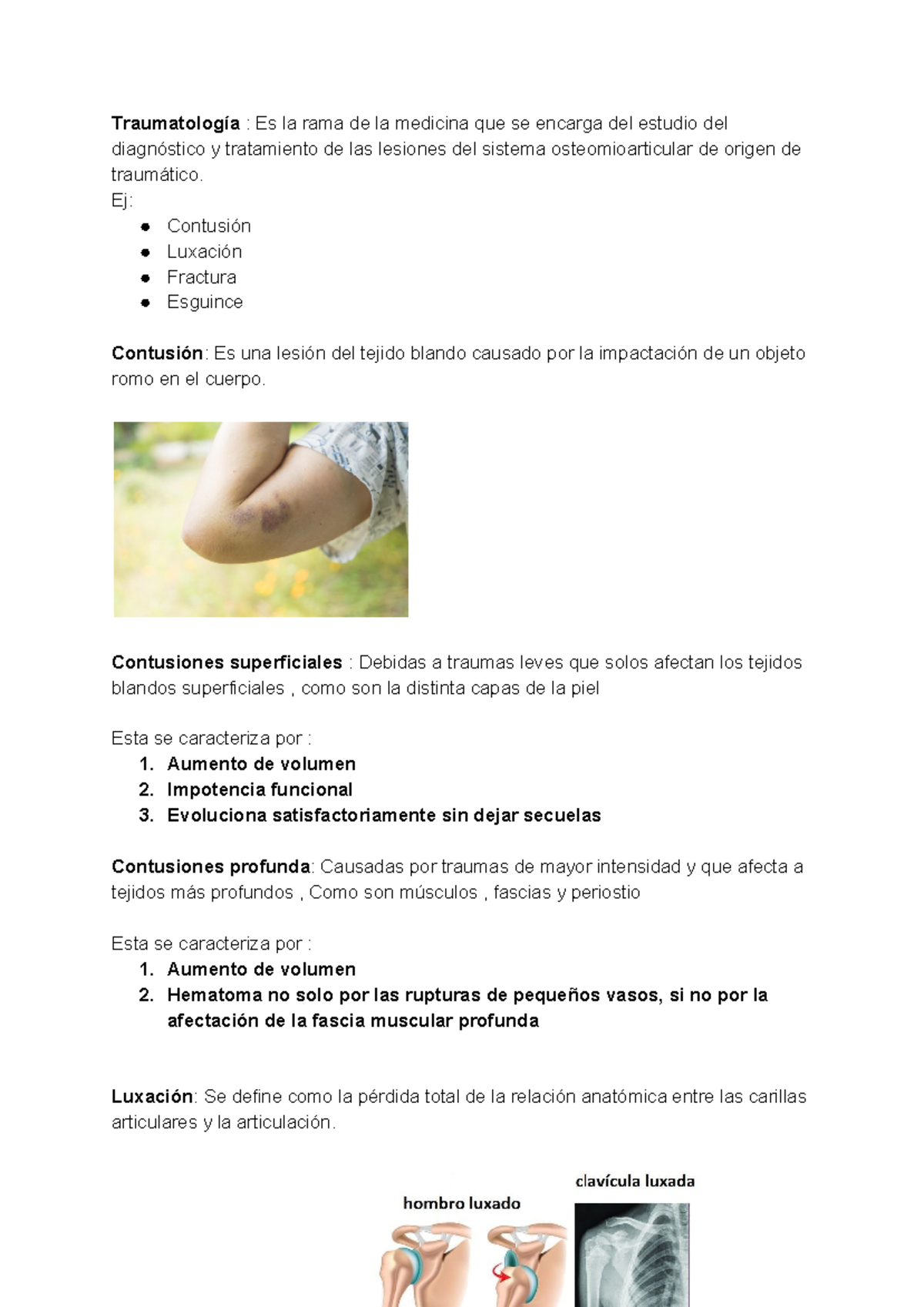 Lab Traumato con Lino (1)-1 - Traumatología : Es la rama de la medicina ...