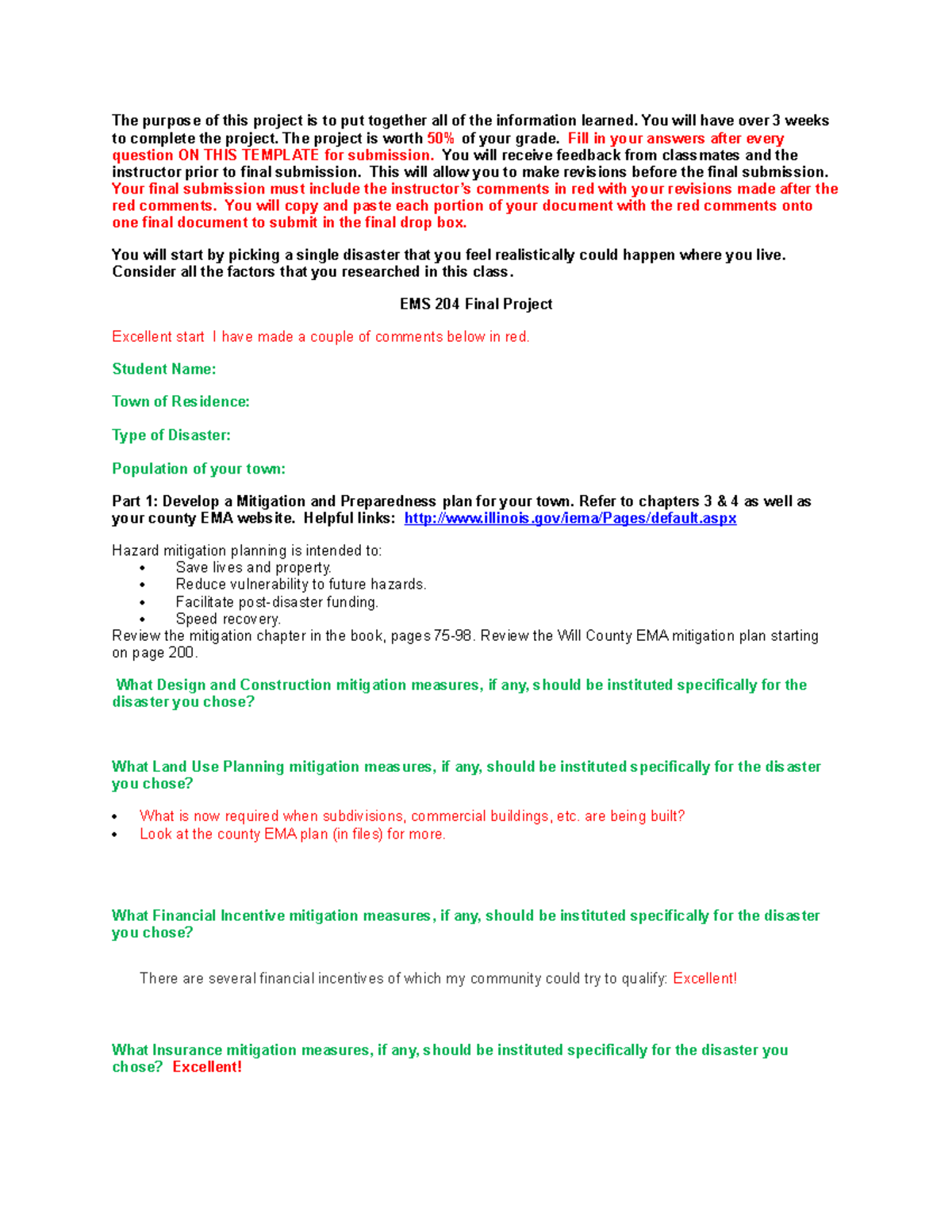 Final Project - The purpose of this project is to put together all of ...