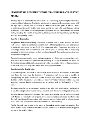 Summary of Trademarks in E- Commerce and Domain Names - SUMMARY OF ...