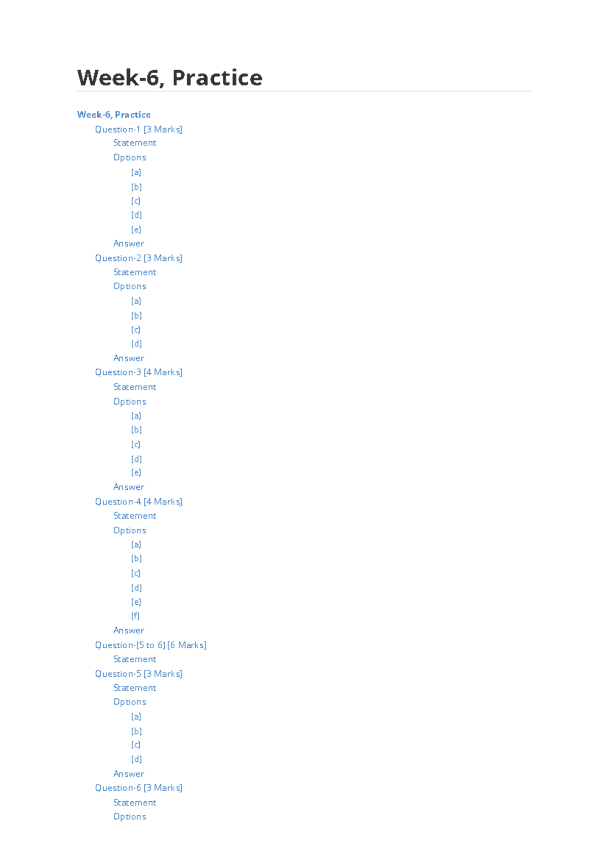 W6 Practice - week 6 grded assigment solution - Week-6, Practice Week-6 ...