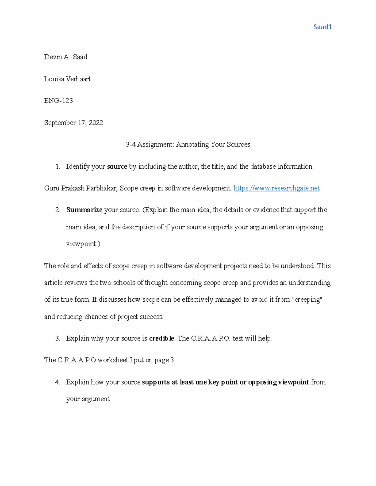 3-4 Assignment Annotating Your Sources - Saad Devin A. Saad Louisa ...