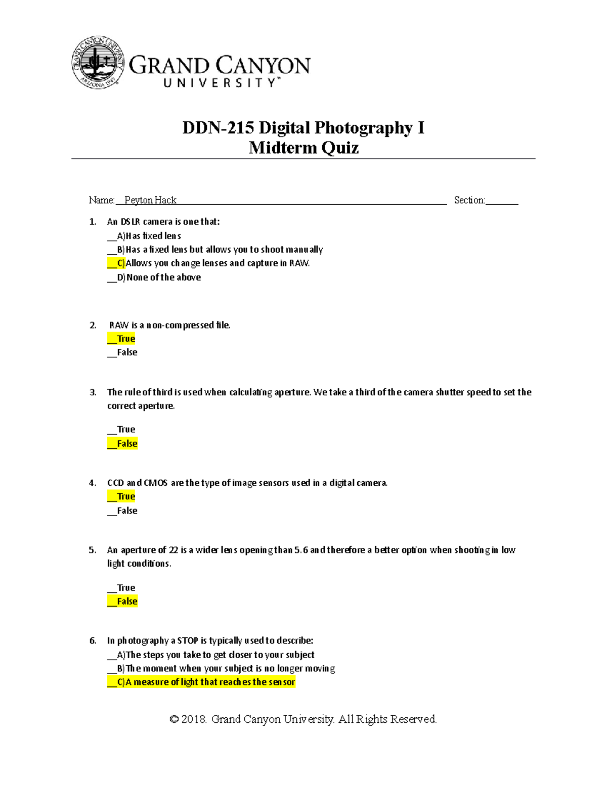 Photography Midterm - This is a study guide for the mid term. - DDN-215 ...