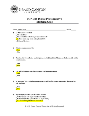DDN-215-RS-Camera Basics - Checklist - Camera Basics Demonstrate your ...