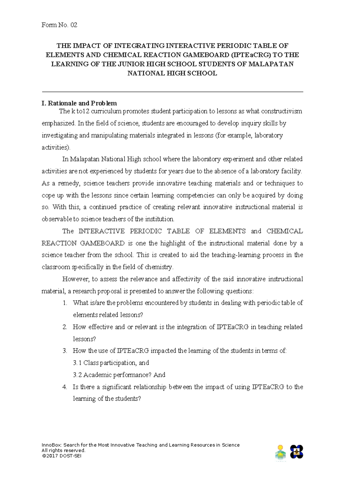 THE Impact OF Integrating Interactive PE - THE IMPACT OF INTEGRATING ...