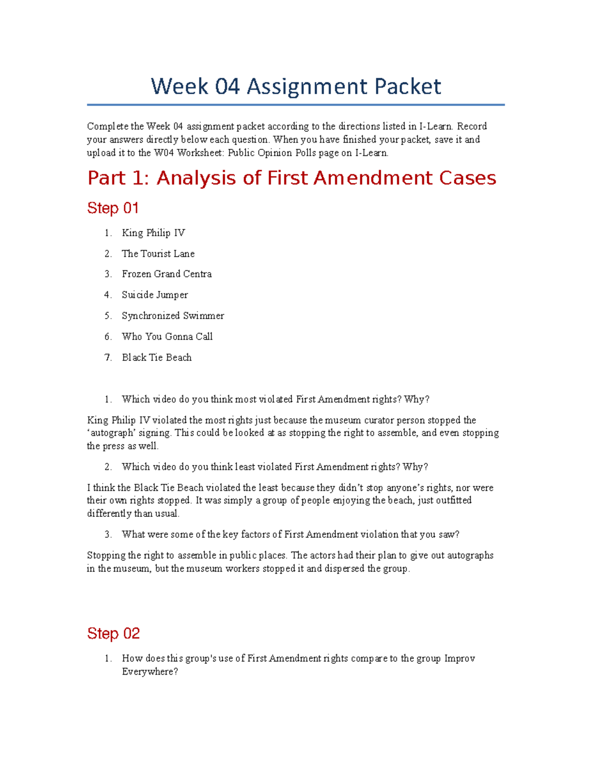 1polsc 110 Document Week04assignment Packet Week 04 Assignment Packet Complete The Week 04