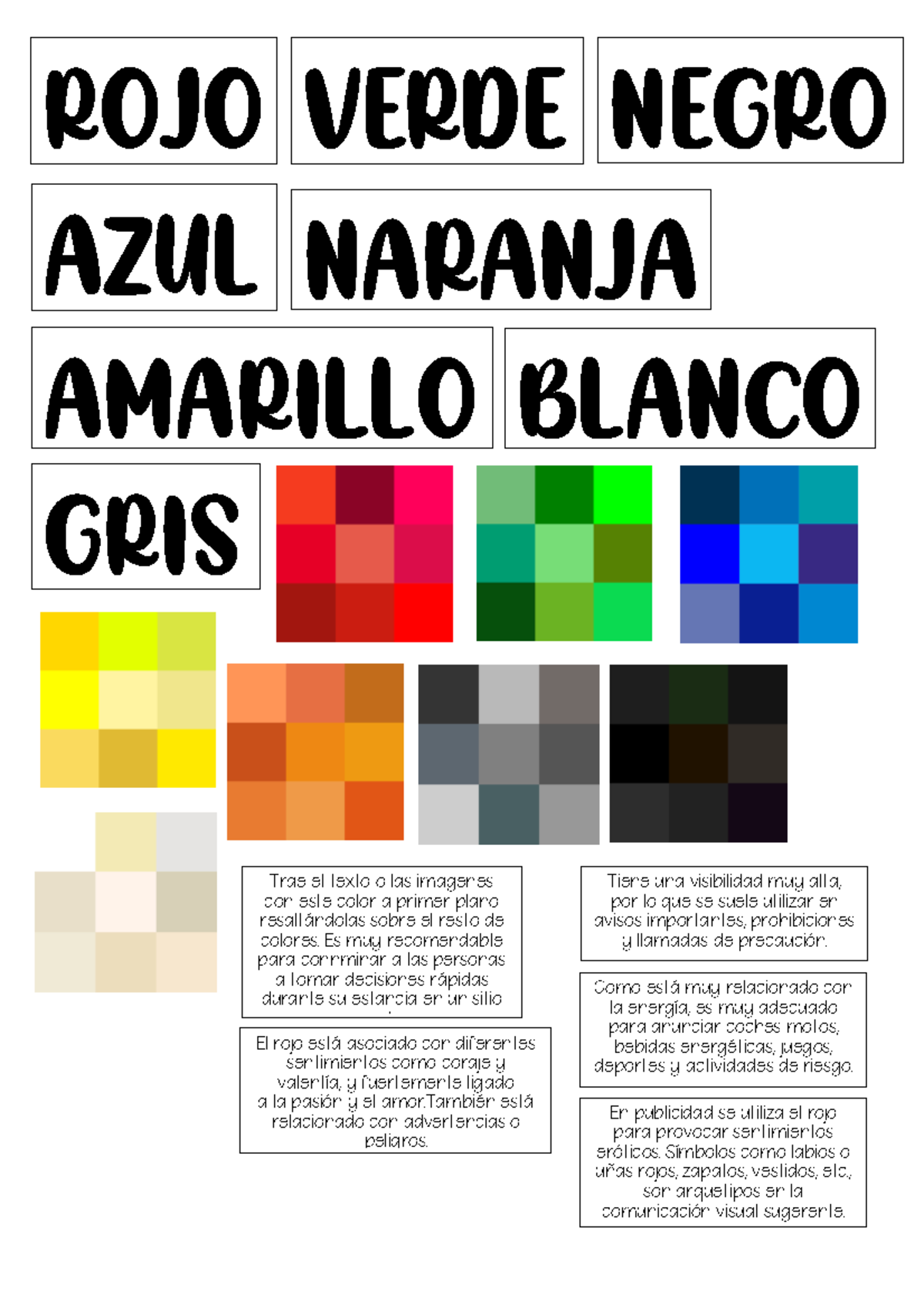 Artes Color - cbcbcbcbbcbcbcbc - ROJO AZUL AMARILLO VERDE NARANJA ...