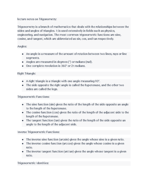 Lesson 3 Trigonometric Functions of Real Numbers - The Trigonometric Functions Letdefine II ...